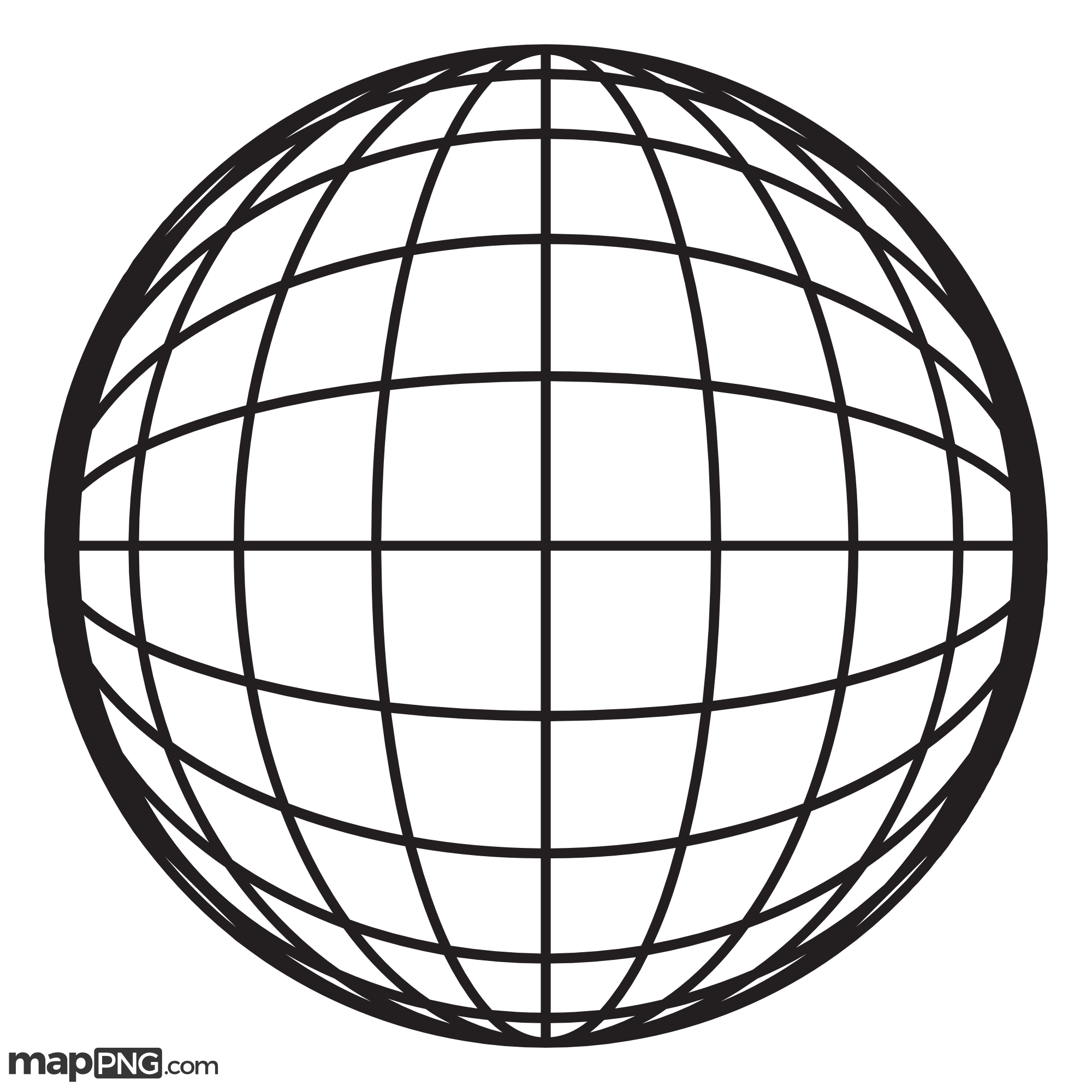 Wireframe Globe Png